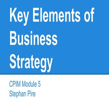 Key things to master for CPIM's SMR certification | PPT
