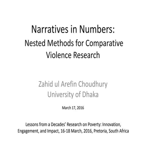 1 Narratives in Numbers: Nested Methods for Comparative Violence ...