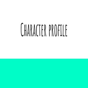 Character profile | PPT