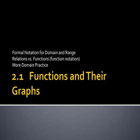 2.1.1 functions and their graphs | PPT