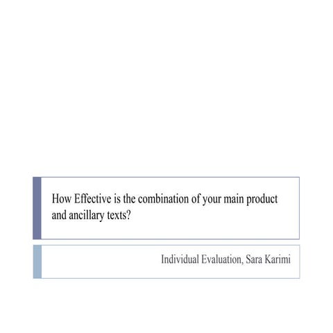 Evaluation draft | PPTX