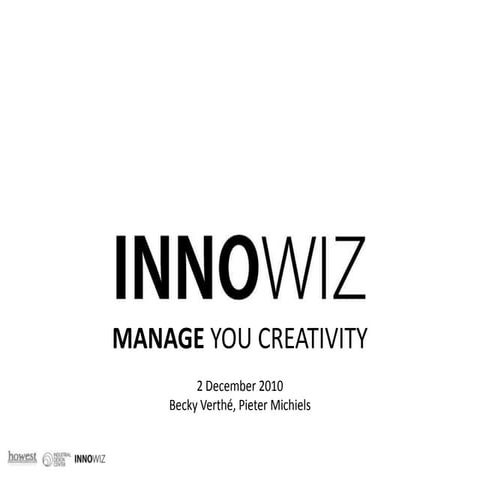 INNOWIZ Creativity tools - presentation for Digital Arts ...
