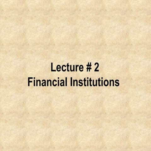 Financial Institutions | PPT