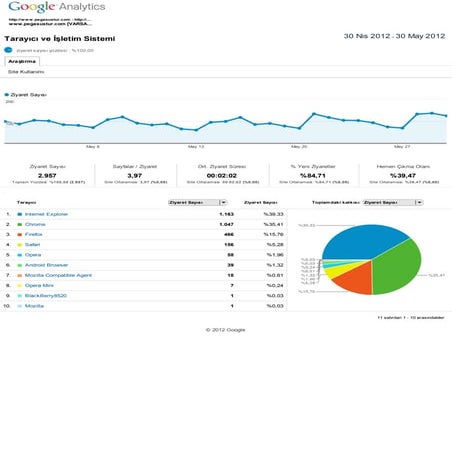 Browser and operating system Analytics of www.pegasustur.com