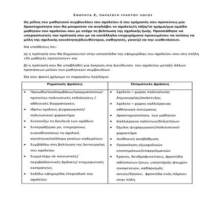 Ενότητα 2, παραγωγή γραπτού λόγου | PDF
