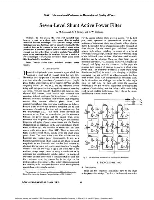 PI with Fuzzy Logic Controller based APLC for compensating harmonic and reactive power | PDF