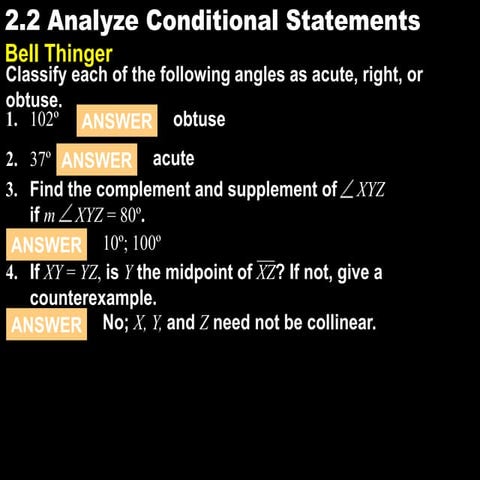 2.2 analyze conditional statements | PPTX