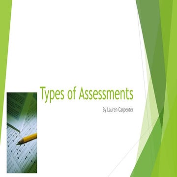 Assessment Presentation | PPT