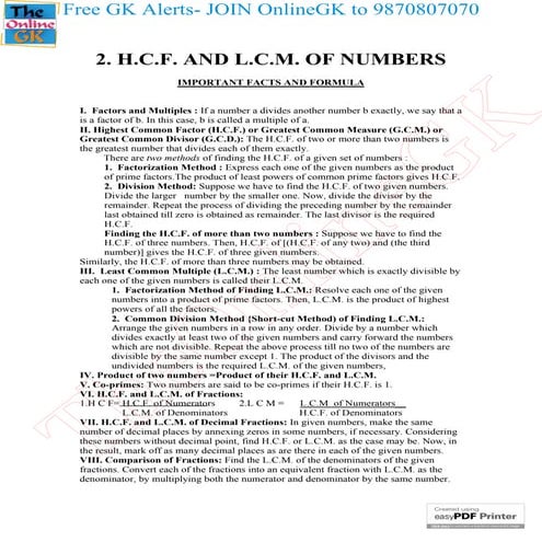 2. hcf & lcm | PDF