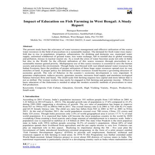2.[14 24]impact of education on fish farming in west bengal a study ...