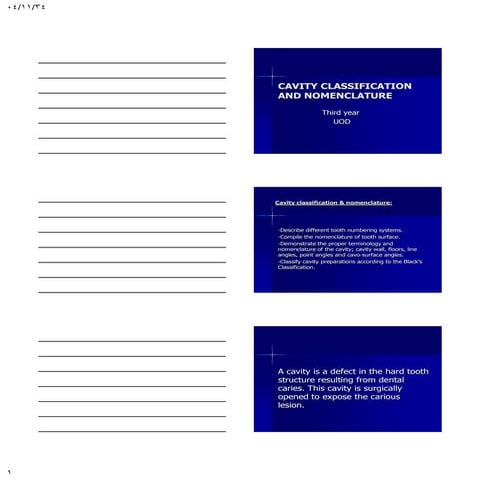 cavity classification and nomenclature (3) | PDF