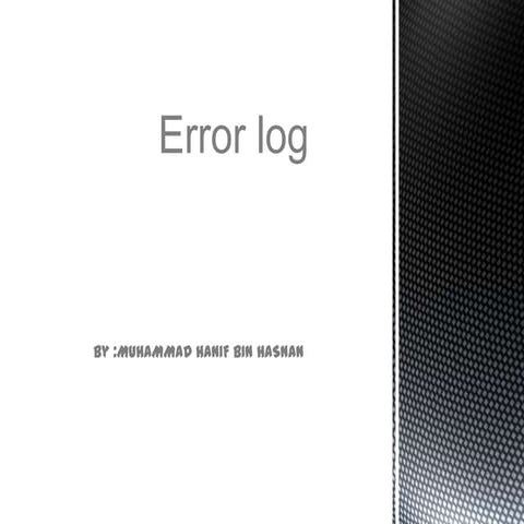 2.error log | PPT