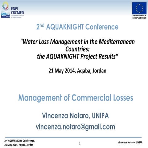 2.2. unipa vincenza notaro - management of apparent losses | PPT