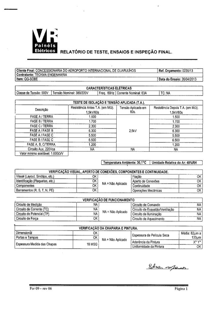 2.relatórios de testes.