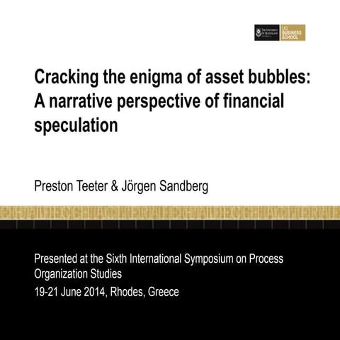 Bubble Narrative - Preston Teeter - A Narrative Perspective of ...