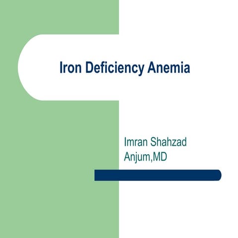 Iron Deficiency Anemia | PPT