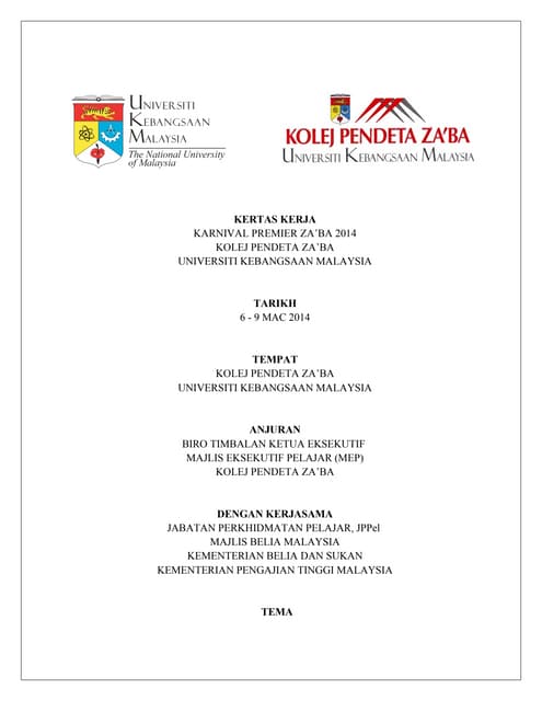 Contoh Kertas Kerja (Paperwork) | PDF