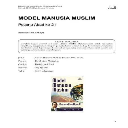 2. model man muslim anis matta | PDF