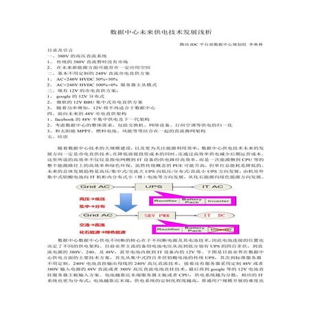 数据中心未来供电技术浅析 2 | PDF