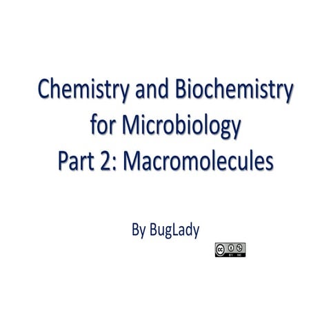 Microbiology for Nursing Students: 2. Review of Macromolecules | PPTX