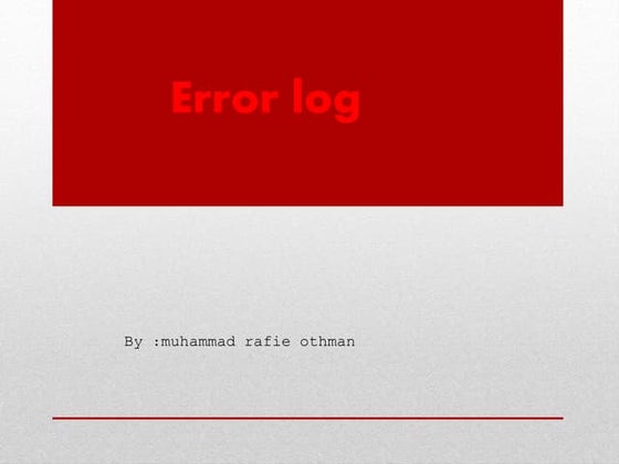 error log | PPT