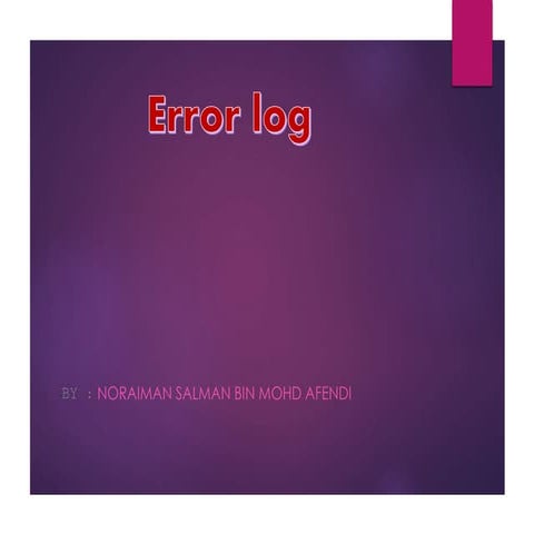 error log | PPTX