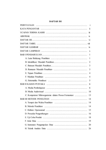 Daftar isi | DOCX