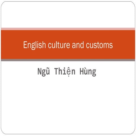 English customs | PPT