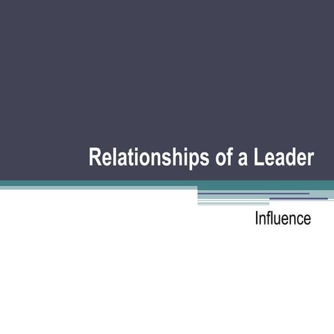 The Relationships of a Leader | PPTX