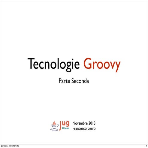 Groovy technology ecosystem | PDF