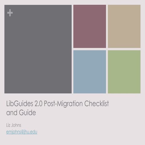 LibGuides 2.0 Checklist Tips | PPT