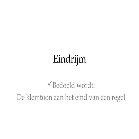 eindrijm.rijmschema's | PPT