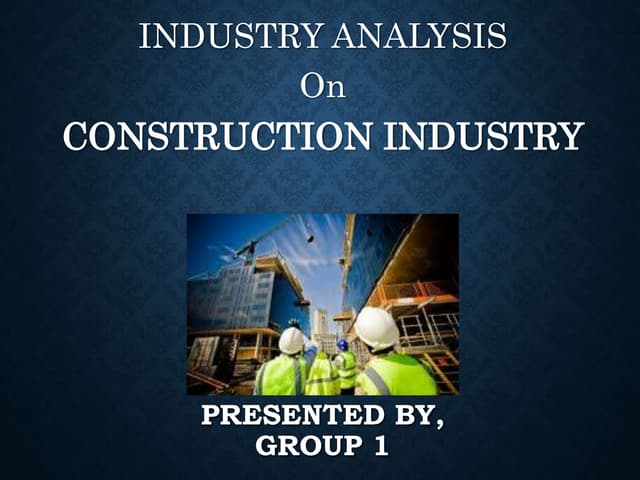 Lecture 1 overview of the construction industry | PPTX