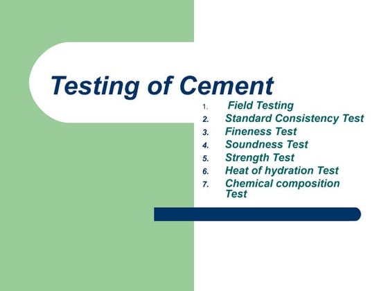 Experiment no 03 setting time of cement. | PDF