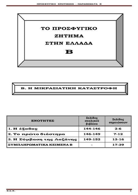 ΠΡΟΣΦΥΓΕΣ ΣΤΗΝ ΕΛΛΑΔΑ ΚΑΤΑ ΤΟ 19ο ΑΙΩΝΑ ΕΙΣΑΓΩΓΗ | PPSX