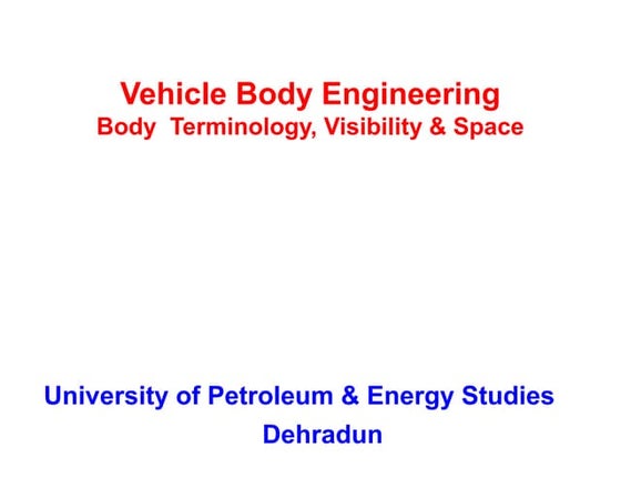 Vehicle Body Engineering Car Body Construction | PPT