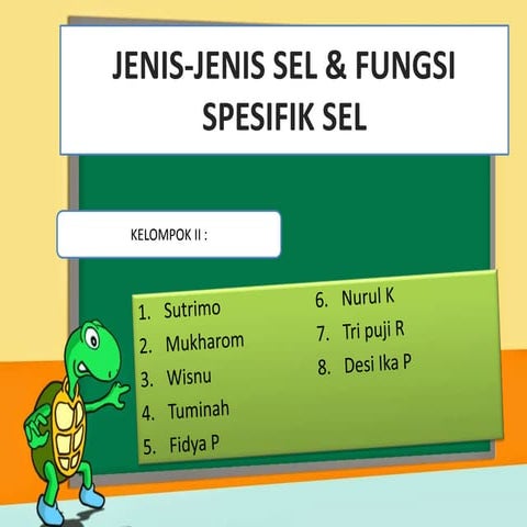 jenis jenis sel & fungsi spesifik sel | PPTX