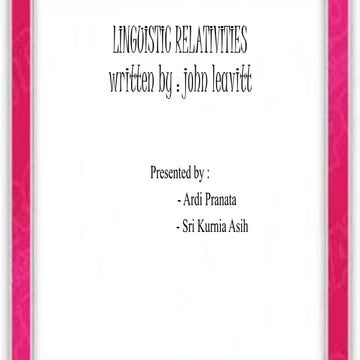 CHAPTER 2 : LANGUAGE ,CULTURE AND SOCIETY | PPTX