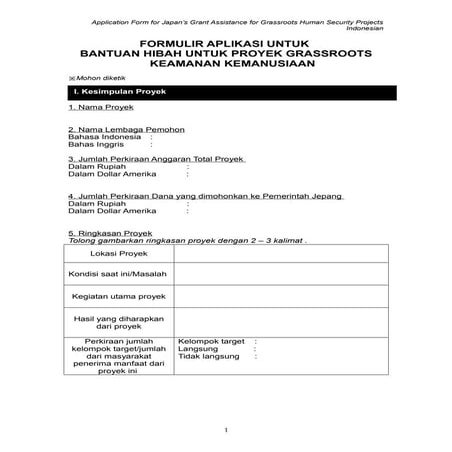 indonesia application form new | PDF