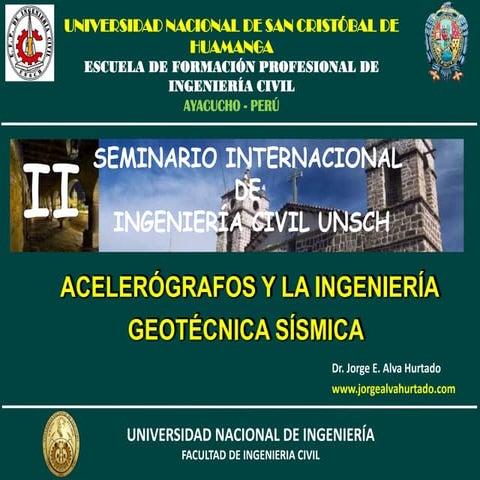 ACELERÓGRAFOS Y LA INGENIERÍA GEOTÉCNICA-SÍSMICA. RED DE ACELERÓGRAFOS ...