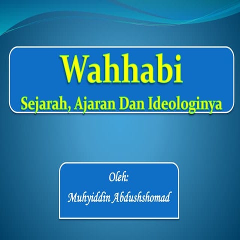 aliran wahhabi | PPTX