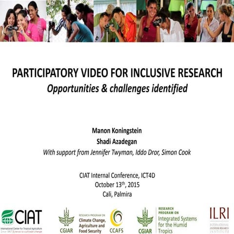 Participatory video for inclusive research: Opportunities & challenges ...