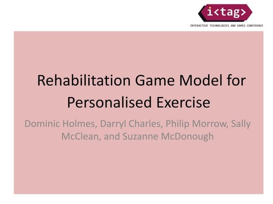 Games For Upper-limb Stroke Rehabilitation (Seminar) | PPTX | Physical ...