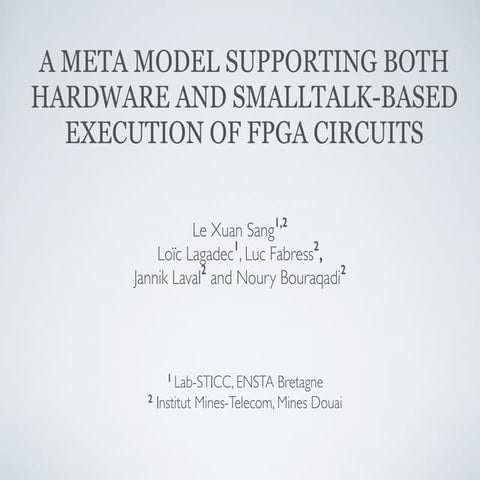A Meta Model Supporting Both Hardware And Smalltalk Based Execution Of 8356