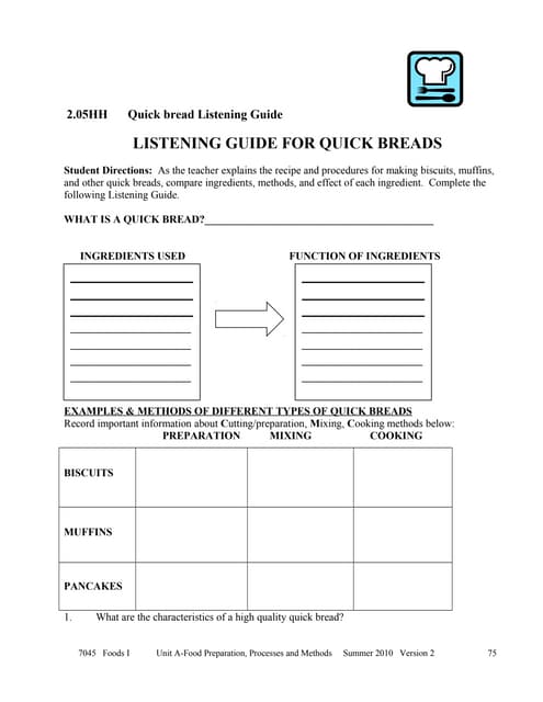 Quick Breads PowerPoint | PPTX | Desserts and Baking | Food & Drink