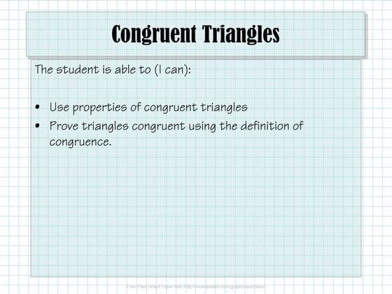 Triangle Congruence (Introduction) | PPT