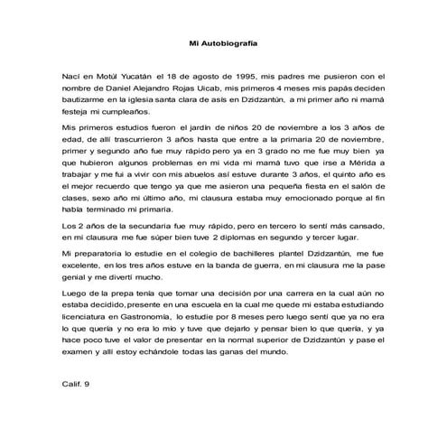 mi autobiografia | DOC