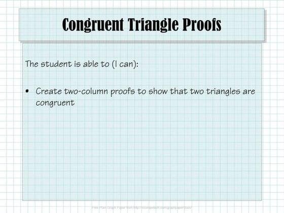 5.3 Congruent Triangle Proofs | PDF