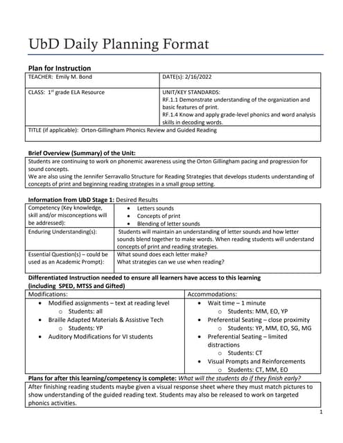 Individualized Education Program (IEP) | PDF