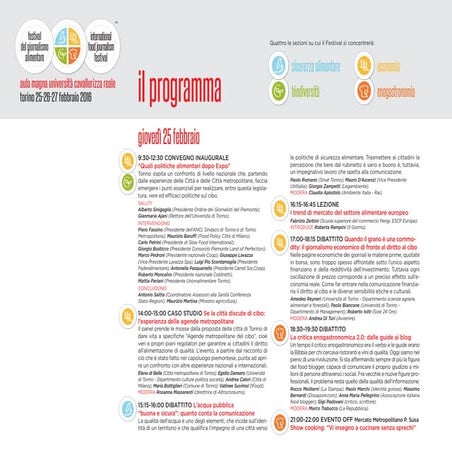 Guida agli eventi a Torino di Salone del Gusto - Terra Madre | PDF